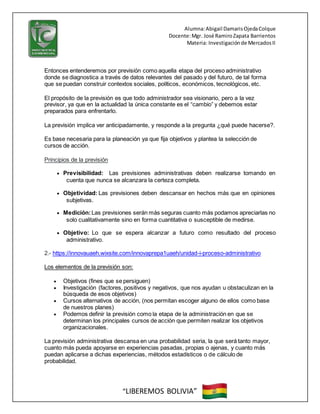 La previsión | DOCX