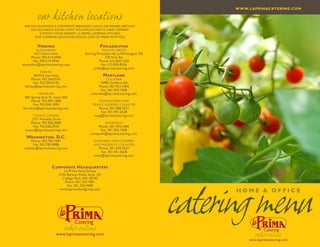 La Prima Catering Menu 2011 | PDF | Desserts and Baking | Food & Drink