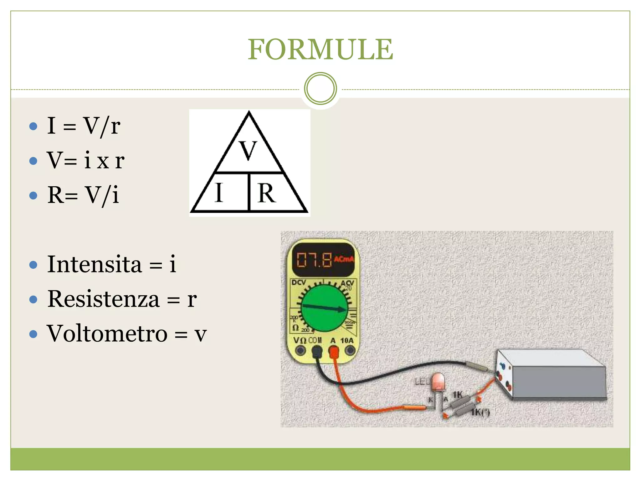 La prima legge di ohm | PPTX