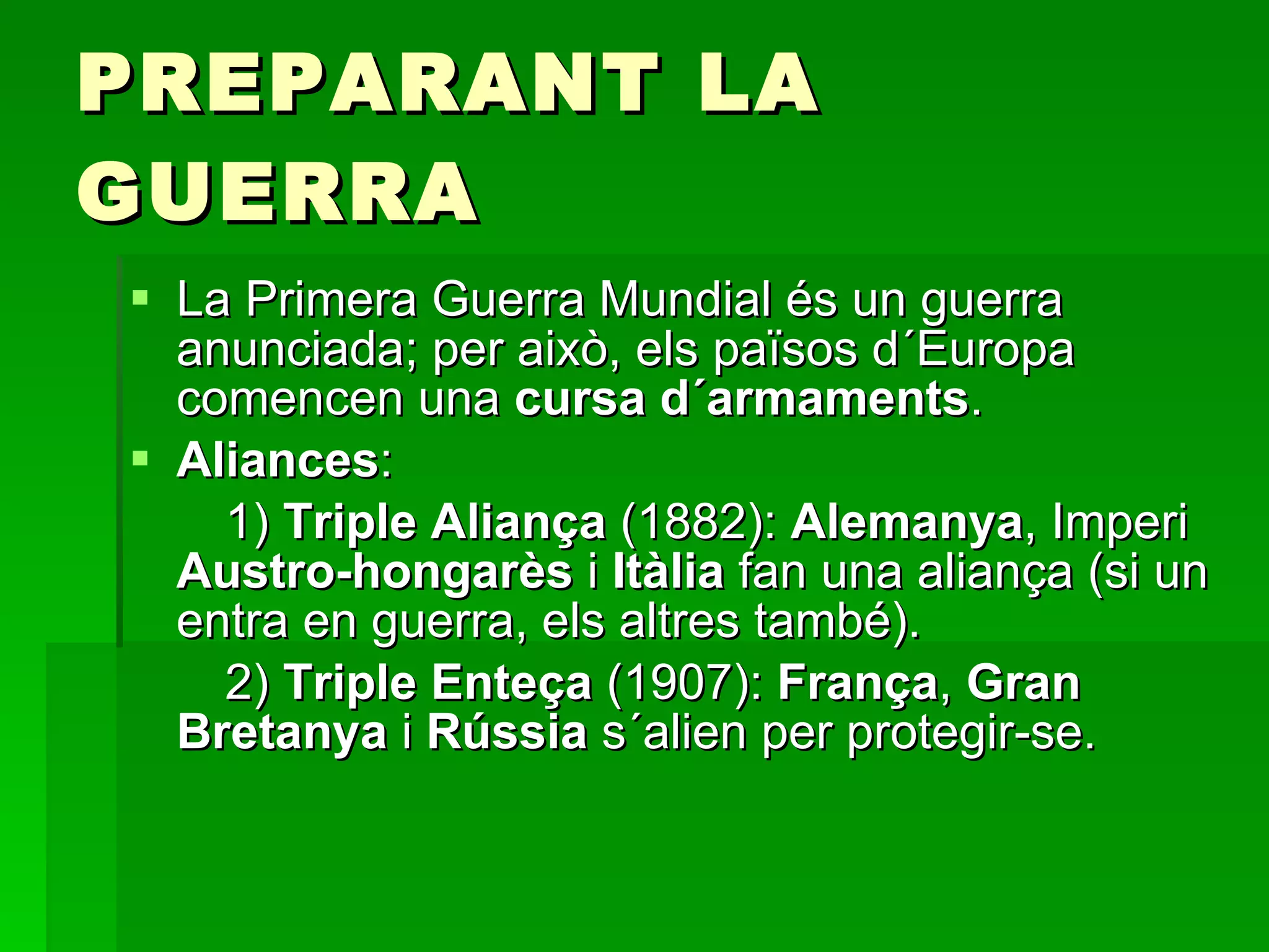 La Primera Guerra Mundial (1914 1918) | PPT
