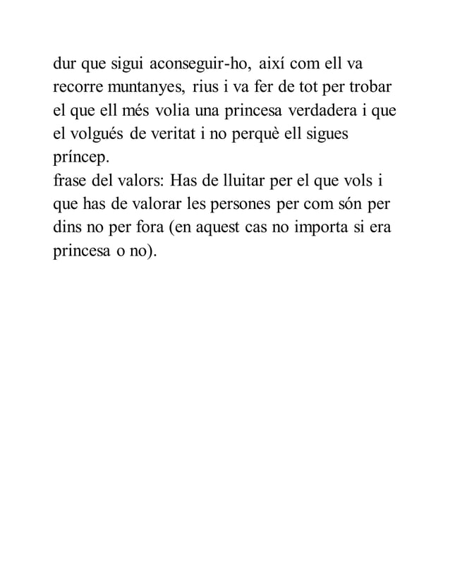 La princesa i el pèsol | DOCX