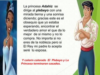 La princesa y el Obsequio del Plebeyo | PPTX