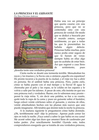 La princesa y el guisante | PDF