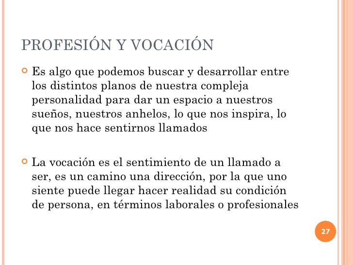 Diferencia entre vocacion profesion y oficio Diferencia entre vocacion profesion y oficio
