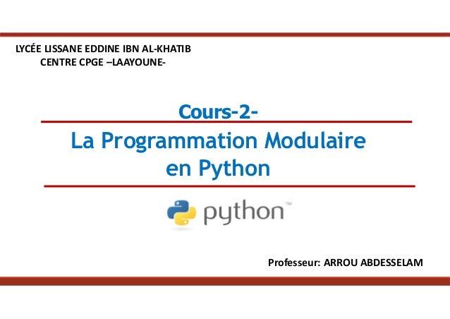 La programmation modulaire en Python