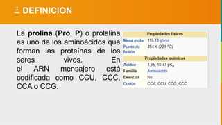 La prolina | PPTX