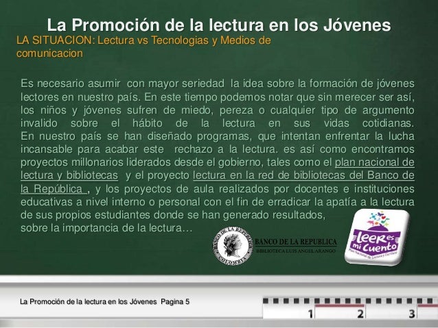La Promoción De La Lectura En Los Jóvenes