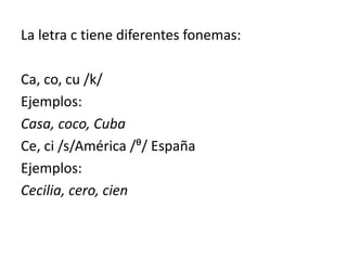 La pronunciación del español | PPTX