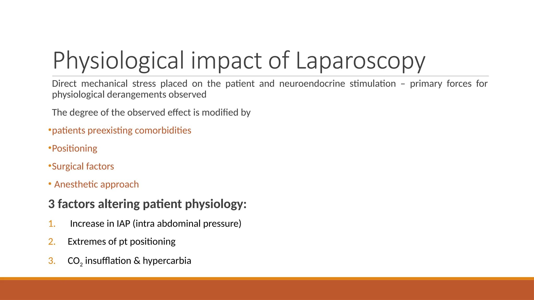 Laparoscopy surgeries and Anaesthetic management | PPTX
