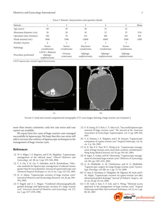 Laproscopic management of huge ovarian cyst | PDF