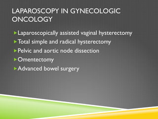 Laproscopy in gynecology oncology | PDF