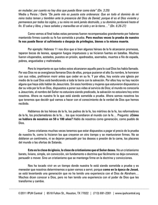 LA PRUEBA DE NUESTRA FE (Por: Pastor Felipe Chicas) | PDF