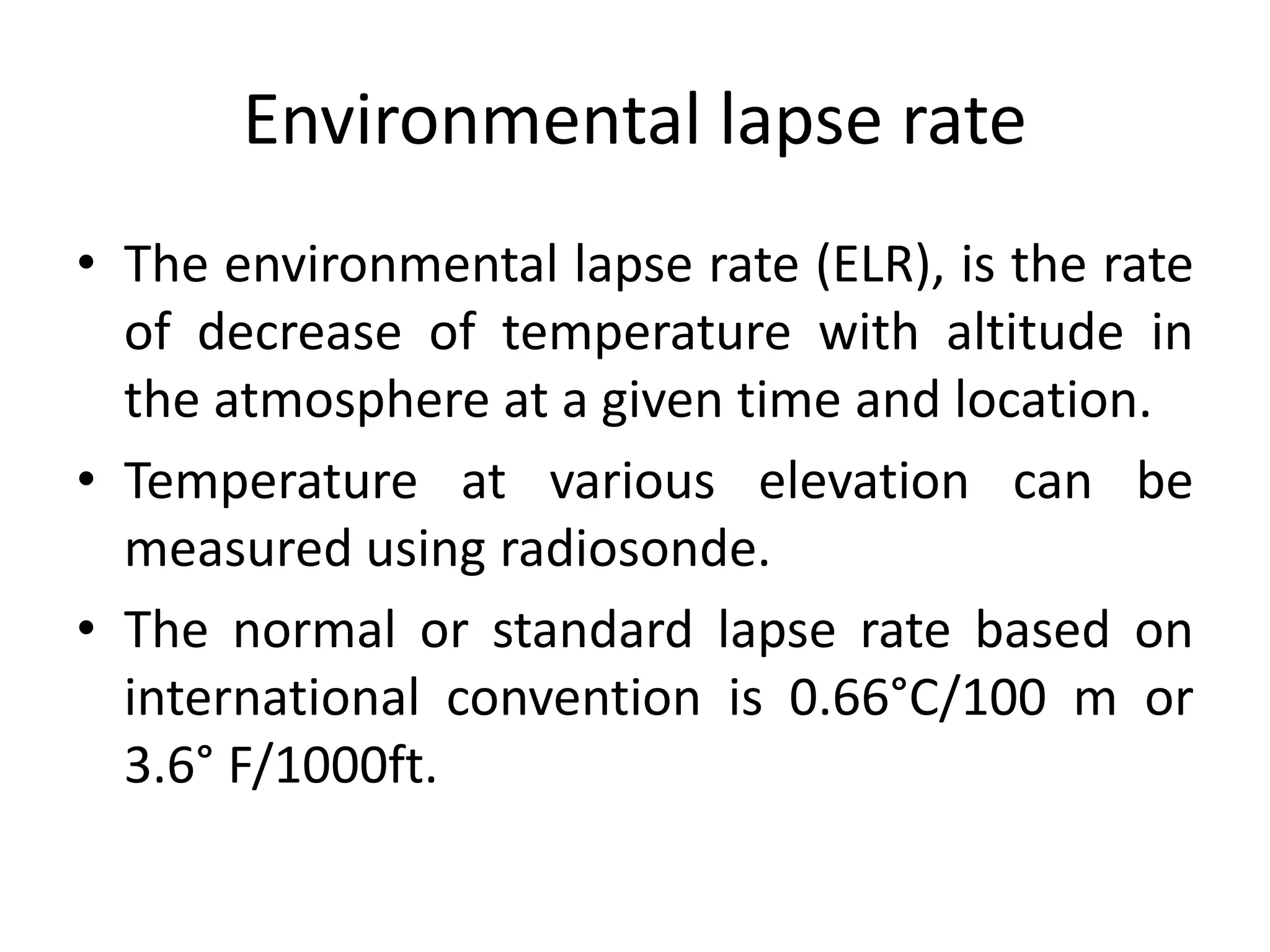 Lapse rate and stability conditions | PPTX