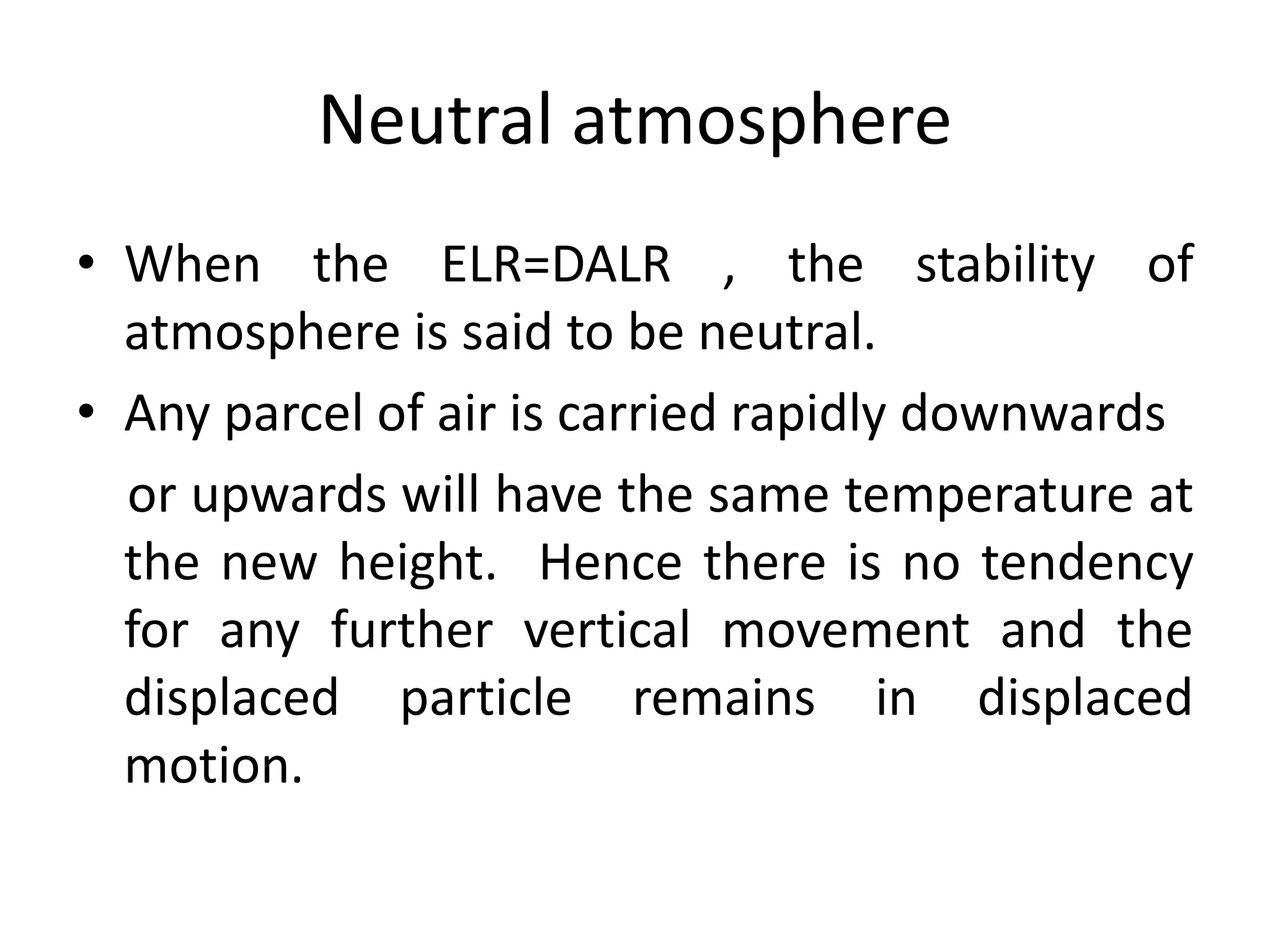 Lapse rate and stability conditions | PPTX