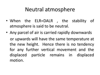 Lapse rate and stability conditions | PPTX