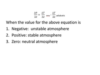 Lapse rate and stability conditions | PPTX