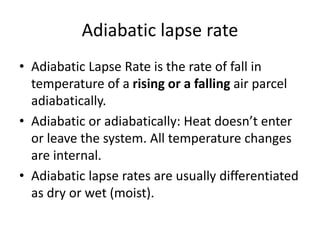 Lapse rate and stability conditions | PPTX