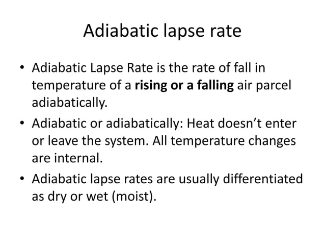 Lapse rate and stability conditions | PPTX