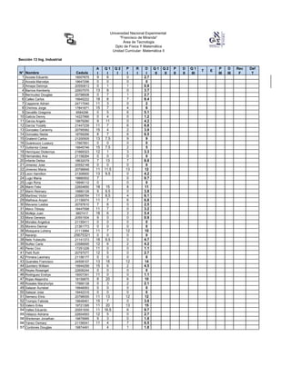 Lapso academico iii 2010 primer corte hasta el parcial | PDF