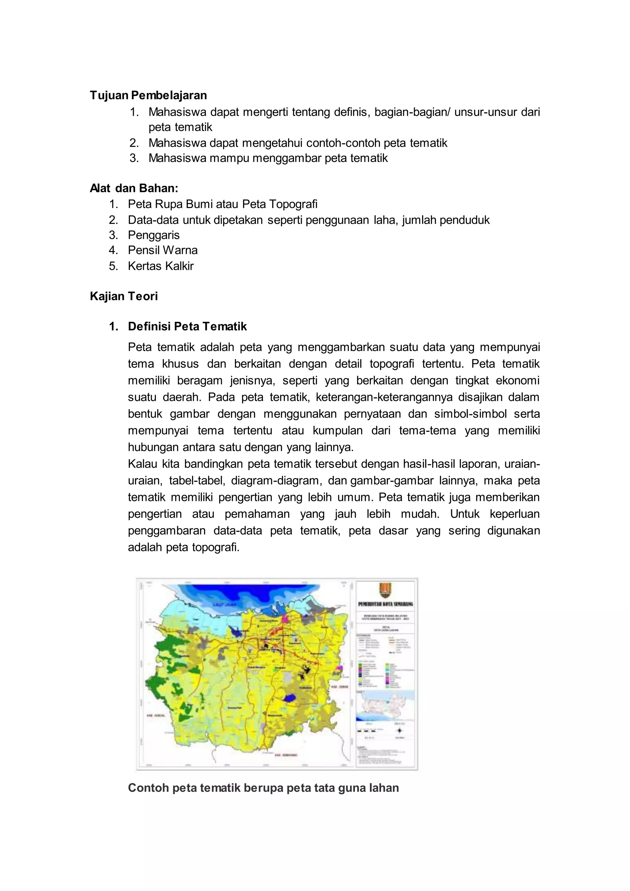 Laporan Interpretasi Ruang Peta Tematik | DOCX