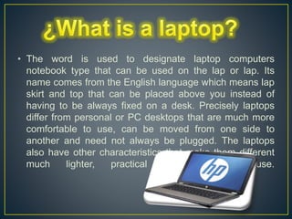 Laptop netbook-notebook- ingles | PPTX