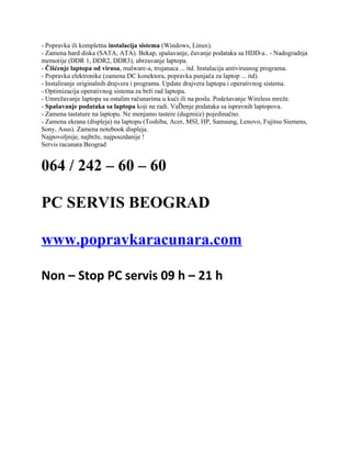 Laptop servis-racunara-beograd | PDF