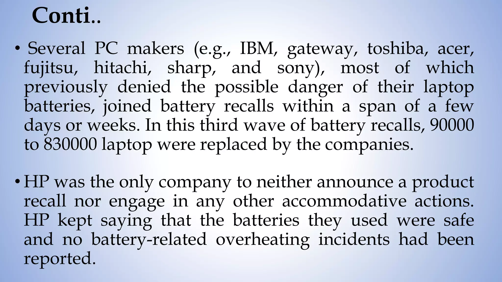 A Dell Laptop battery explosion | PPTX