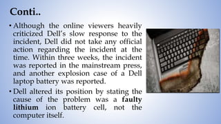 A Dell Laptop battery explosion | PPTX