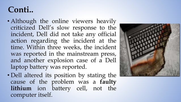 A Dell Laptop battery explosion | PPTX