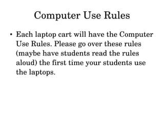Laptop Cart Tutorial | PPT