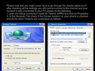 Laptop configuration through dialup connection (telenor) | PPT