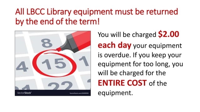 How to Request LBCC Library Equipment | PPT