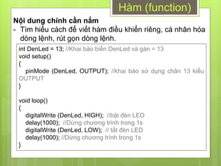 Bai giang Lap trinh board Arduino aaaaaa | PPTX