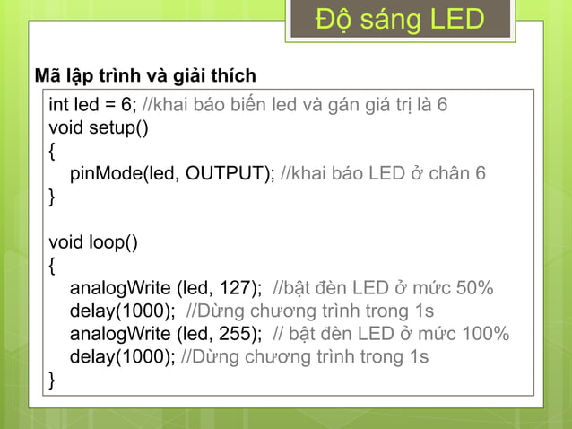 Bai giang Lap trinh board Arduino aaaaaa | PPTX