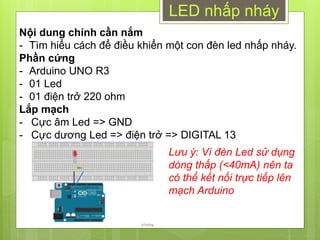 Bai giang Lap trinh board Arduino aaaaaa | PPTX