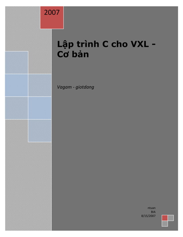 Lập trình C cơ bản cho vi điều khiển | PDF