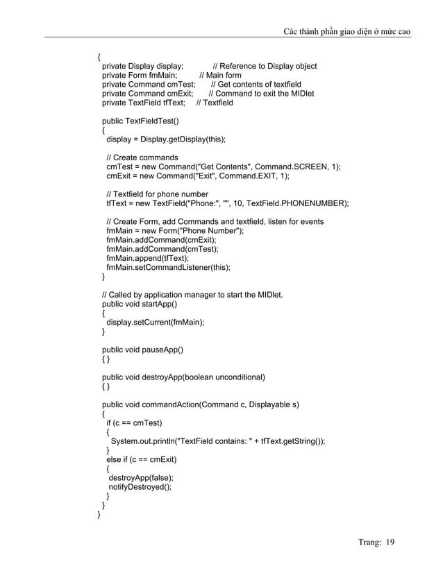 Lap trinh di dong voi j2me | PDF