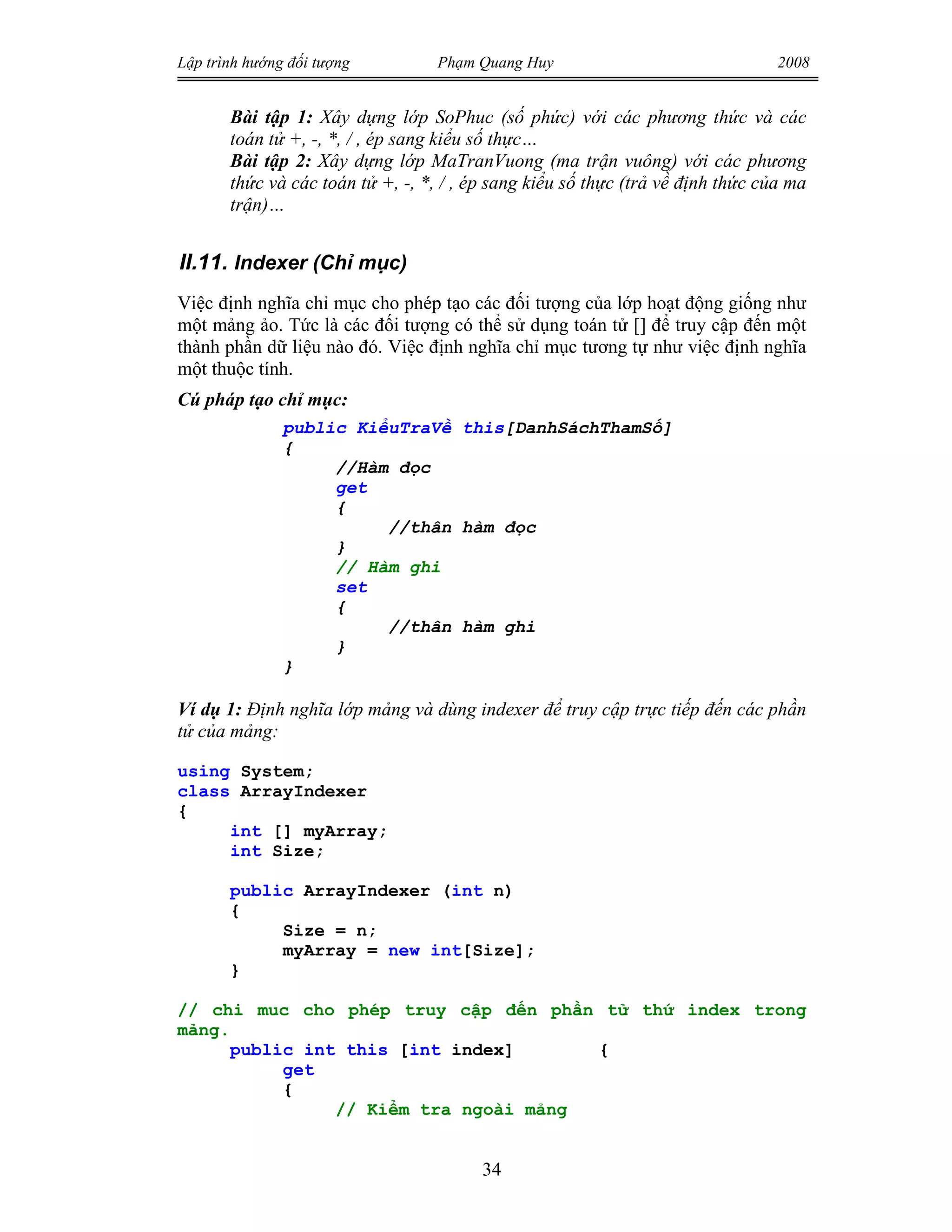 Lap trinh huong doi tuong | PDF