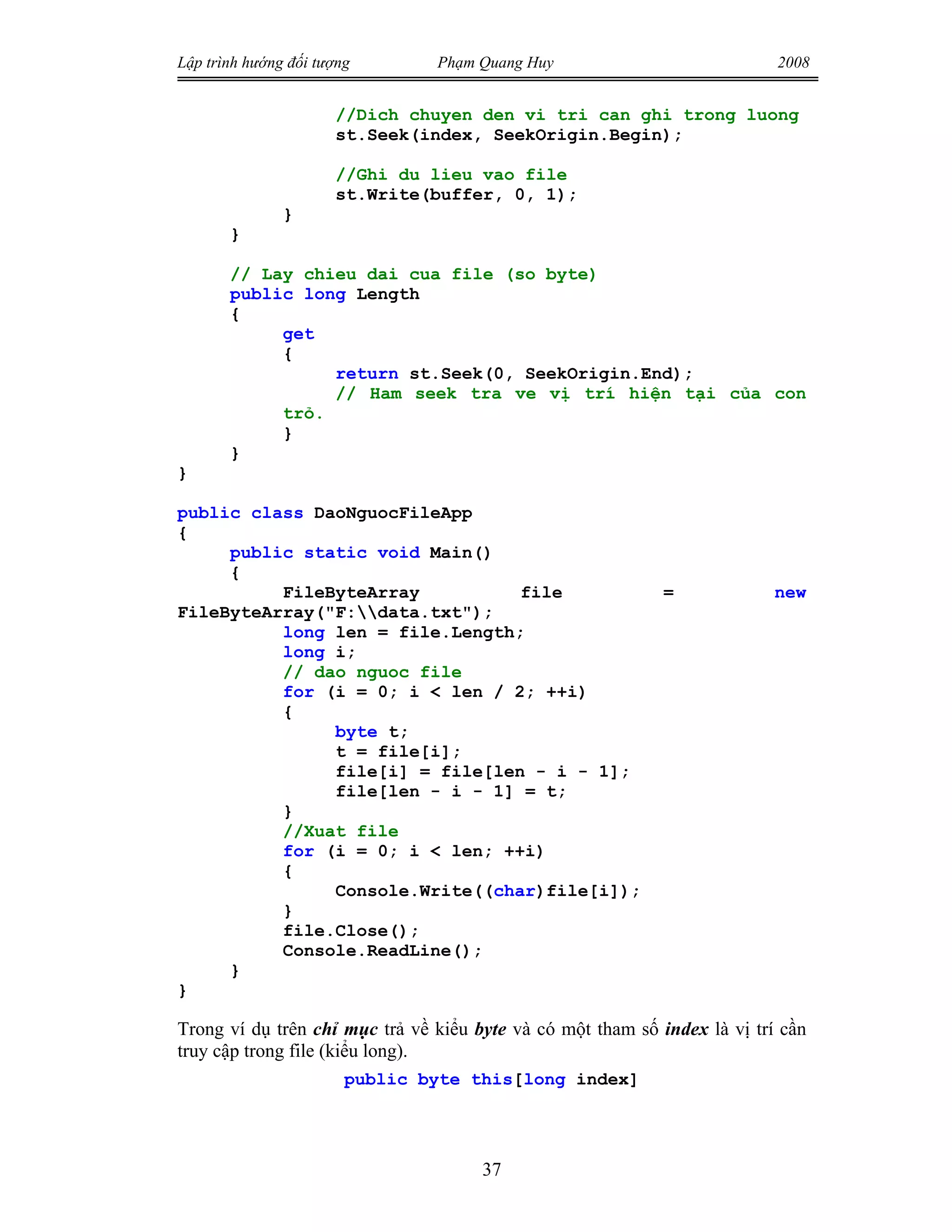 Lap trinh huong doi tuong | PDF