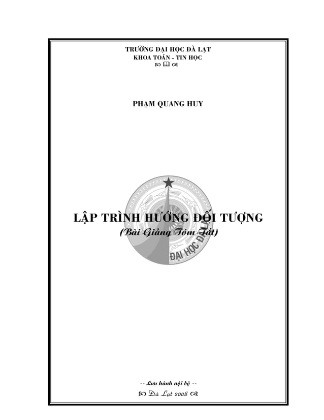Lap trinh huong doi tuong | PDF
