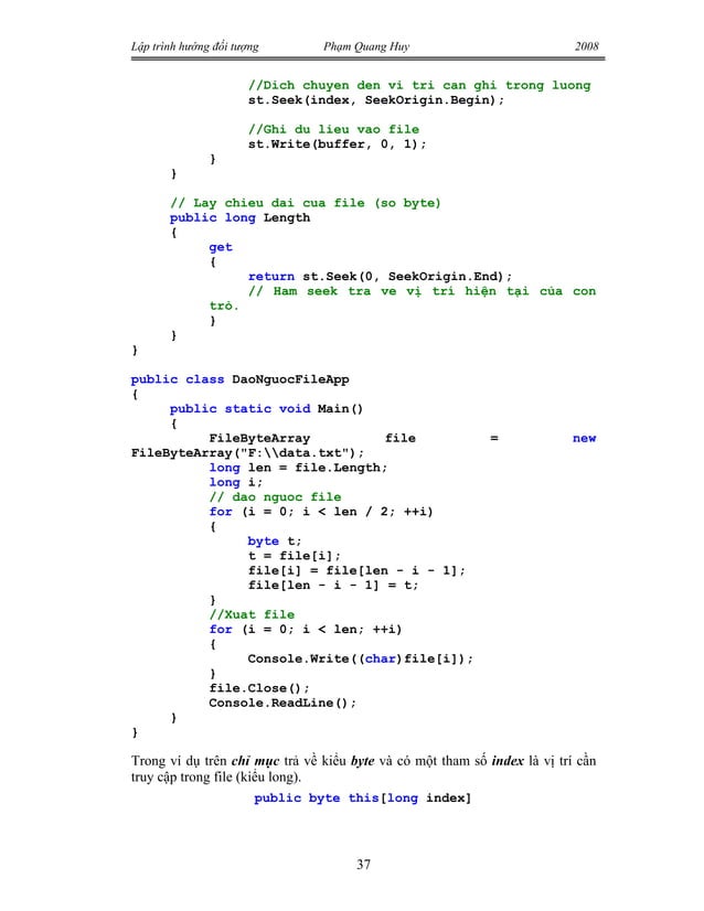 Lap trinh huong doi tuong | PDF