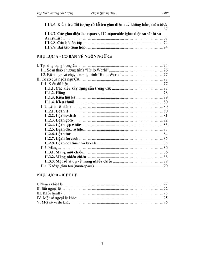 Lap trinh huong doi tuong | PDF