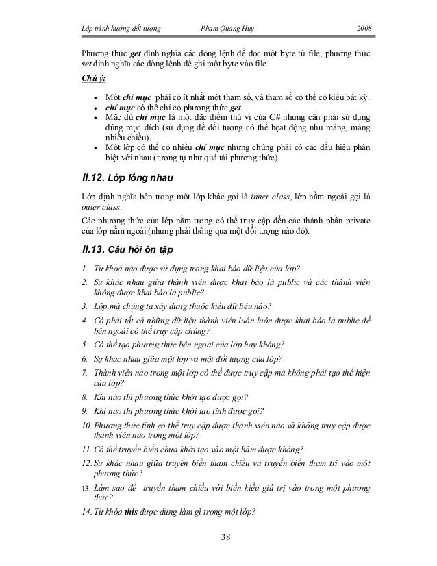 Lap trinh huong doi tuong