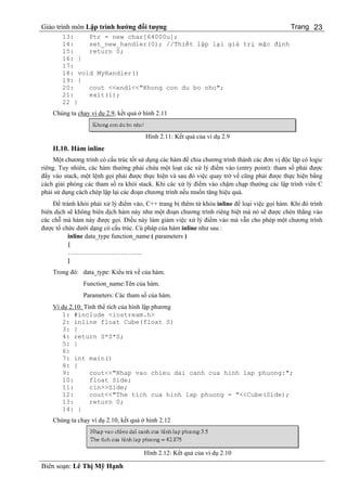 bài giảng lập trình hướng đối tượng | PDF