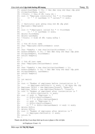 bài giảng lập trình hướng đối tượng | PDF