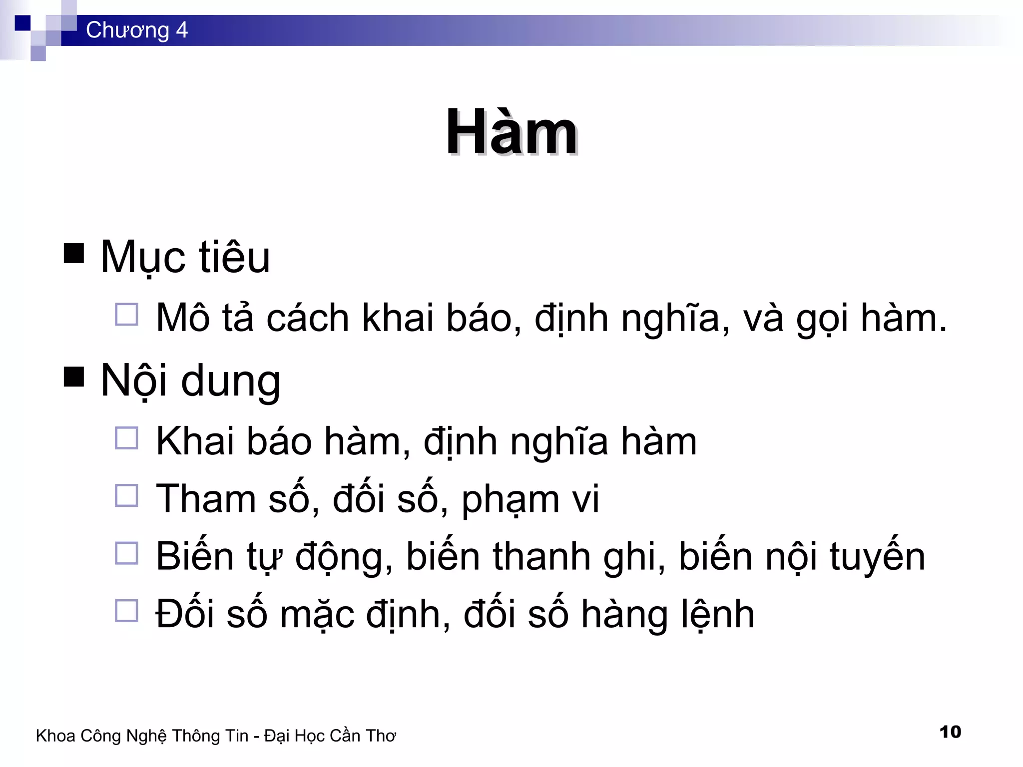 Lap trinh huong_doi_tuong_cpp_dhct_lesson00 | PPT
