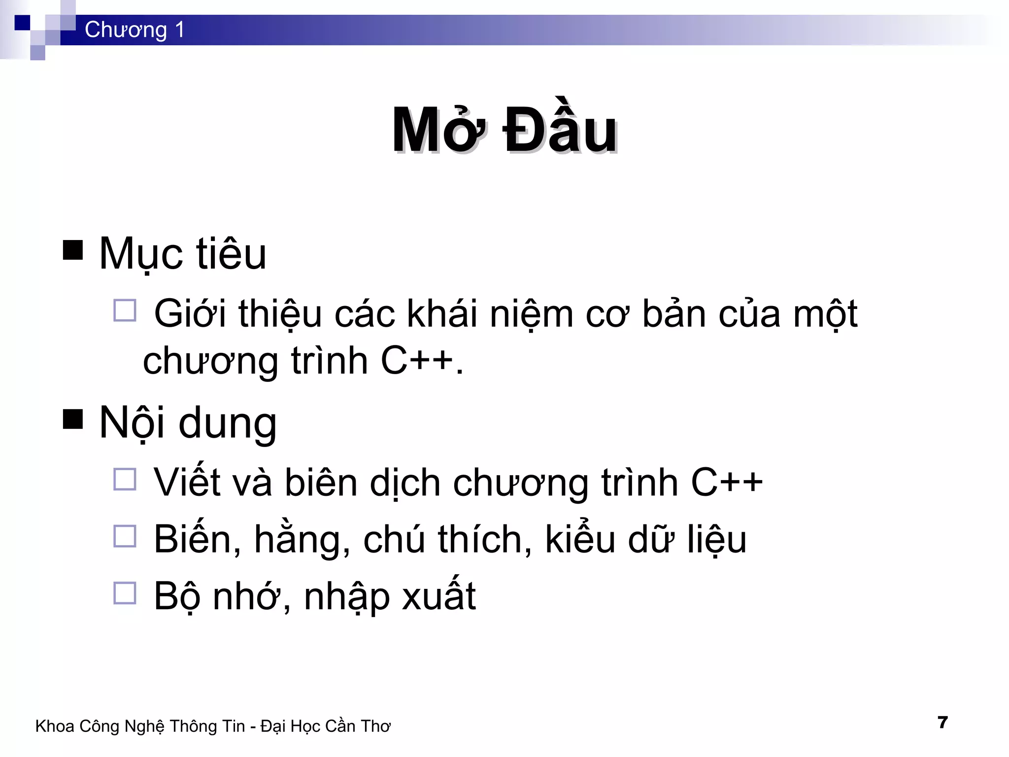 Lap trinh huong_doi_tuong_cpp_dhct_lesson00 | PPT