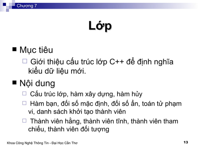Lap trinh huong_doi_tuong_cpp_dhct_lesson00 | PPT