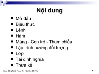 Lap trinh huong_doi_tuong_cpp_dhct_lesson00 | PPT