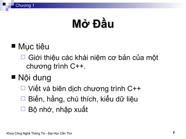 Lap trinh huong_doi_tuong_cpp_dhct_lesson00 | PPT